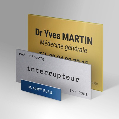 Bestellen Sie online Ihr Schild mit persönlicher Gravur | Exaschilder.de